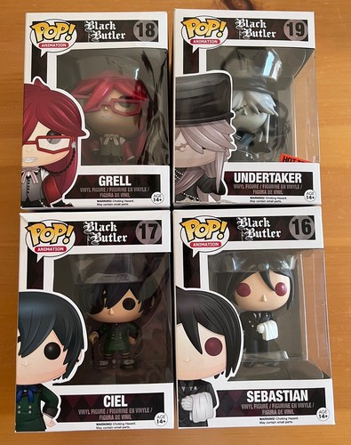 Black Butler Funko Pop Set Vaulted Undertaker, Sebastian, Grell, Ciel ...