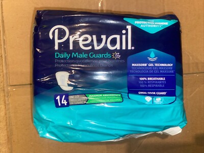 Prevail Daily Male Guards Incontinence Pads, 14 Count - 1 Pack (PV811 ...