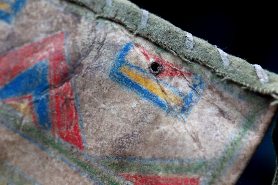 Vintage PARFLECHE BAG antique Native American document pouch Plains ...