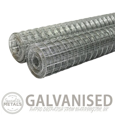 1" & 1/2" Galvanised Steel Welded Mesh Rolls | Reliable Wire Fencing ...