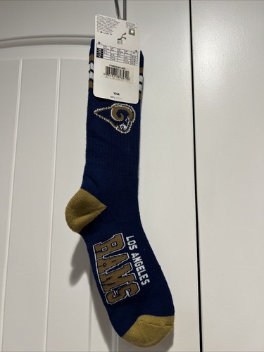 Crew Socks L.A. Rams Retro For Bare Feet NFL Men's 4-Stripe Deuce Size ...