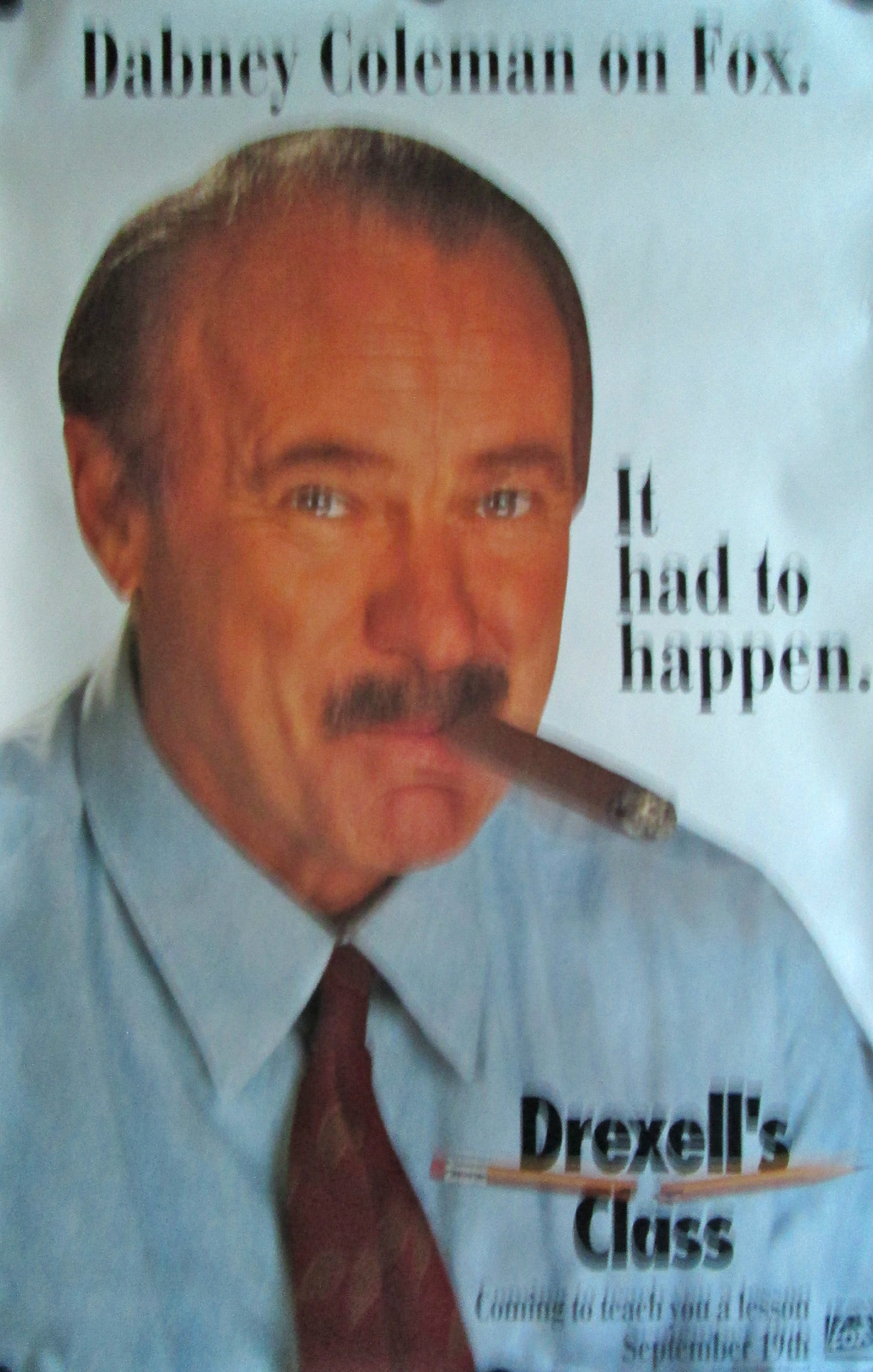 DREXELL'S CLASS DABNEY COLEMAN FOX TV 1993 ORIG POSTER 39" X 25" MINT ...