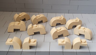 20 Tan LEGO 1x2x1 1/3 Slope, Curved Modified Brick Genuine And Unused ...