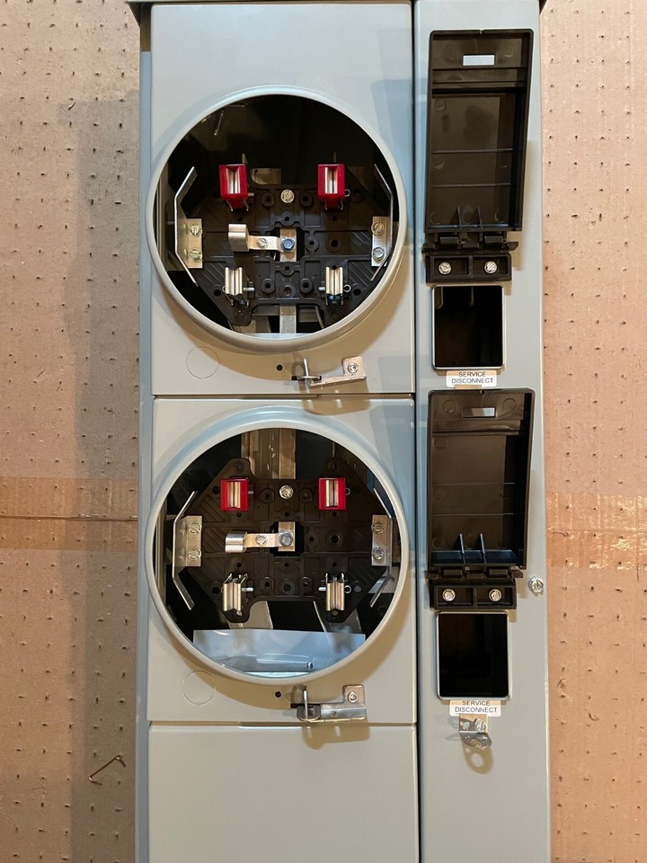 eaton 2 gang meter channel pack 1MP2122RRL 2g socket | eBay