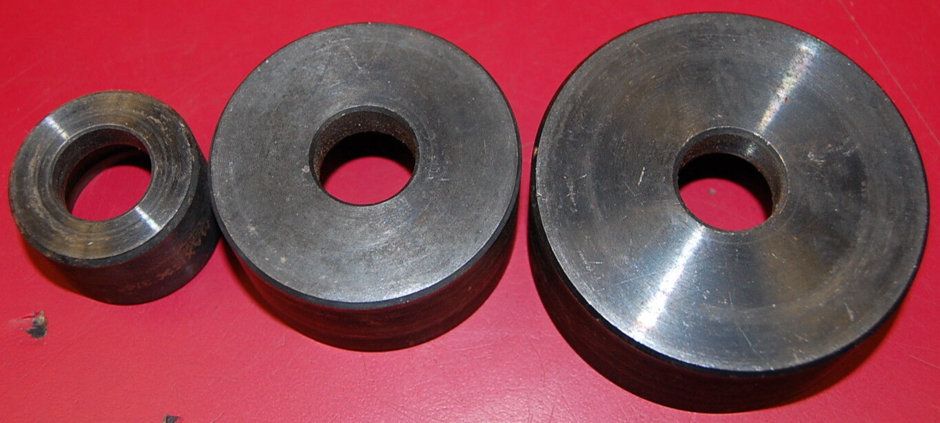 9 Piece Lot of Maxis Knockout Punch and Die Tools 2", 1 1/2", 3/4", 1/2 ...