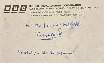 Vintage Patrick Moore (The Sky At Night) original hand signed BBC Card ...