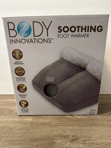 Body Innovations Soothing Foot Warmer Massager with memory foam, gray ...