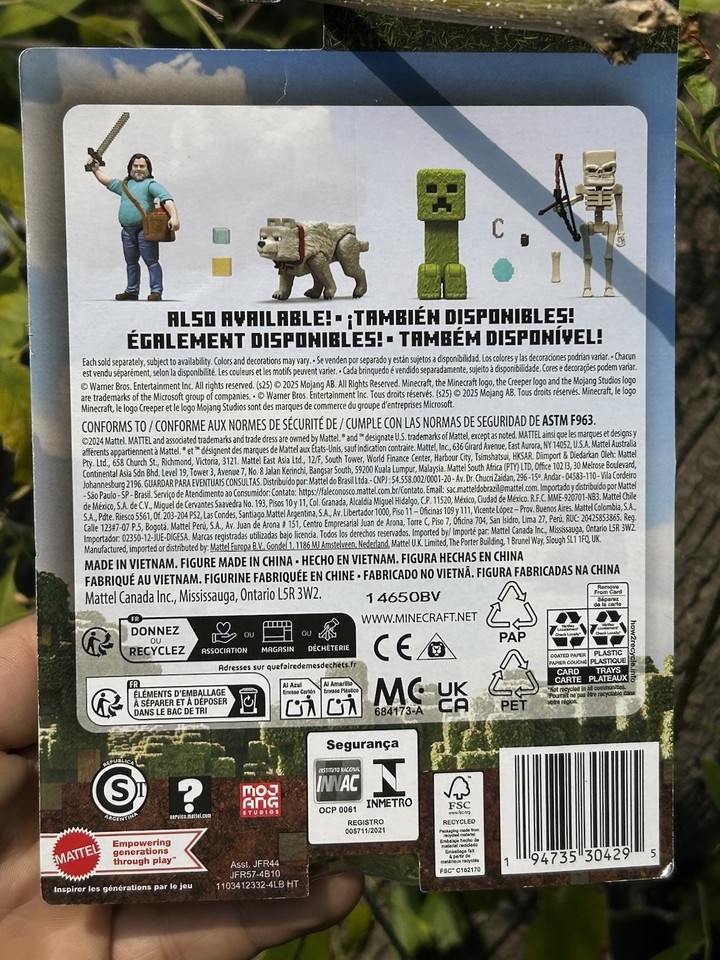 Minecraft Movie Steve Action Figure Jack Black w Sword Chicken Leg ...