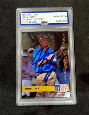 John Daly #187 signed autograph 1992 Pro Set Rookie of the Year Card ...
