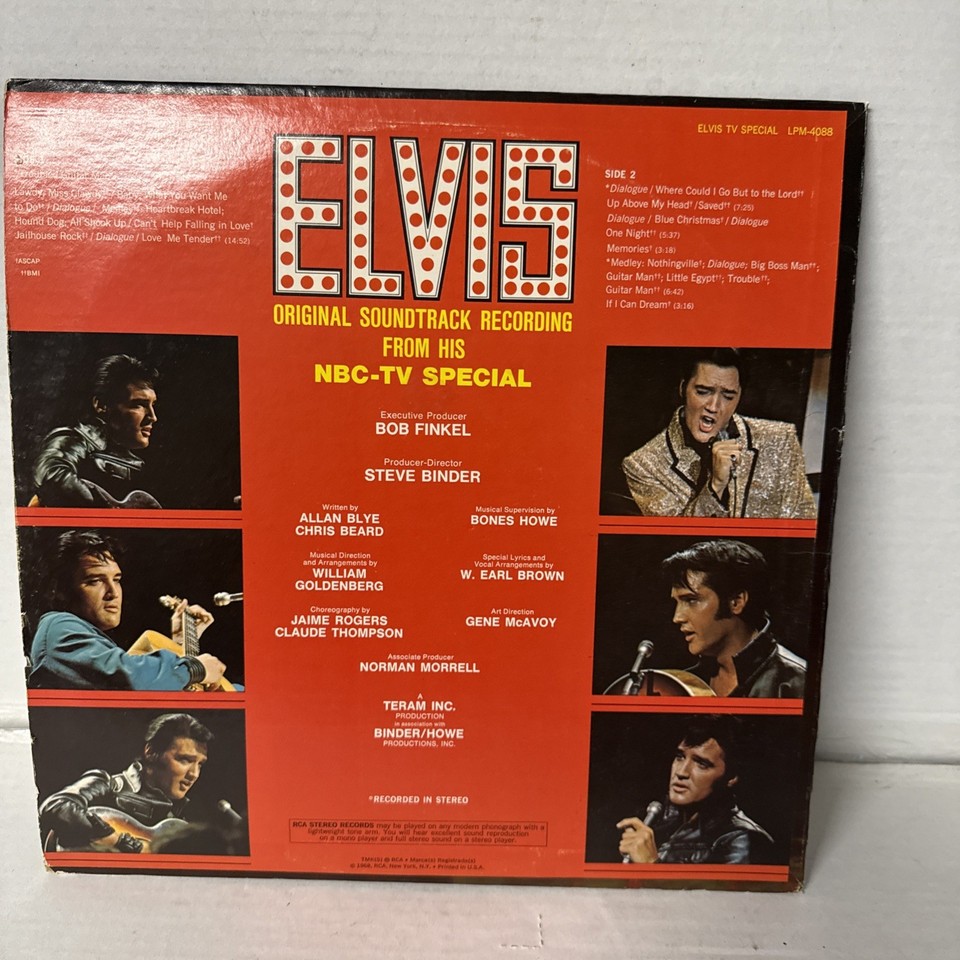 Elvis Presley LPM-4088 NBC TV Special LP 1968 Vinyl Record RCA Victor ...