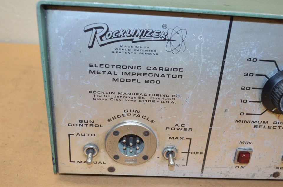 Rocklin Rocklinizer Carbide Metal Impregnator Model 600 | eBay