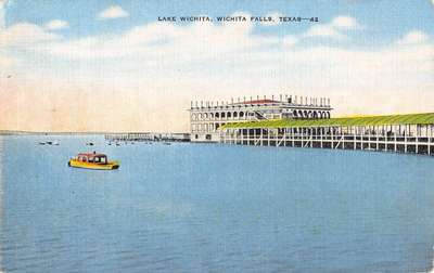 Wichita Falls Texas Lake Waterfront Pier Antique Postcard K64862 | eBay