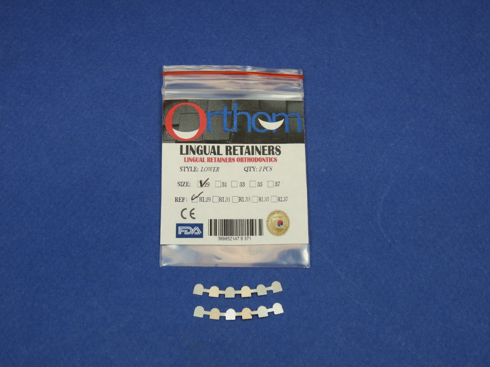 Dental Lingual Retainer Bonding Lower 3-3 With Mesh No 29 Kit/2 ORTHOM ...