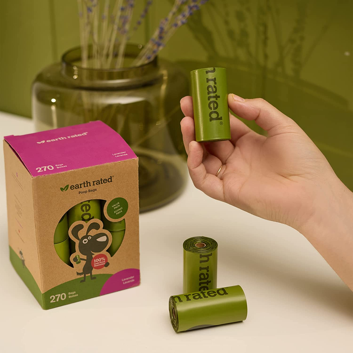 Dog Poop Bags,Leak Proof,Thick Waste Bag Refill Rolls for Dogs ...