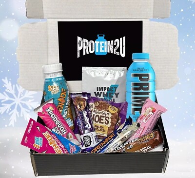 Christmas High Protein Healthy Snack Bars Hamper Gym Gift Box Present ...