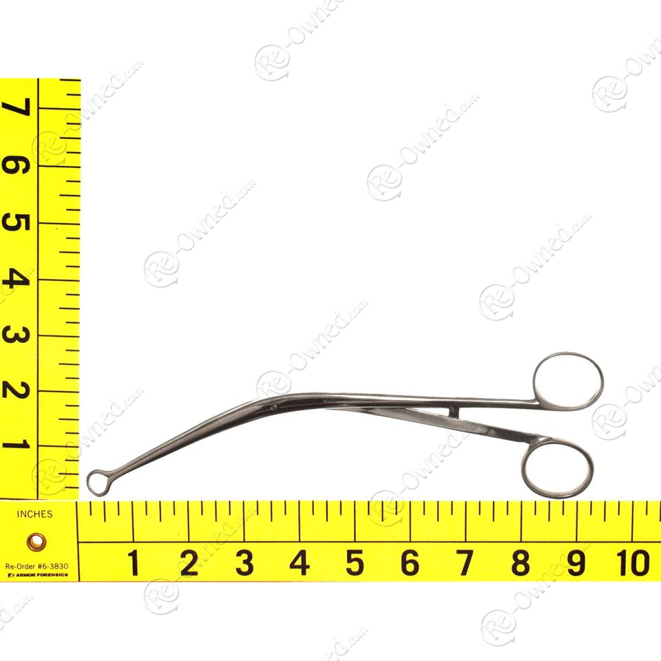 Flagg SKENE Uterine Tenaculum Forceps 9-1/2in(24.1cm), Curved on Side X ...