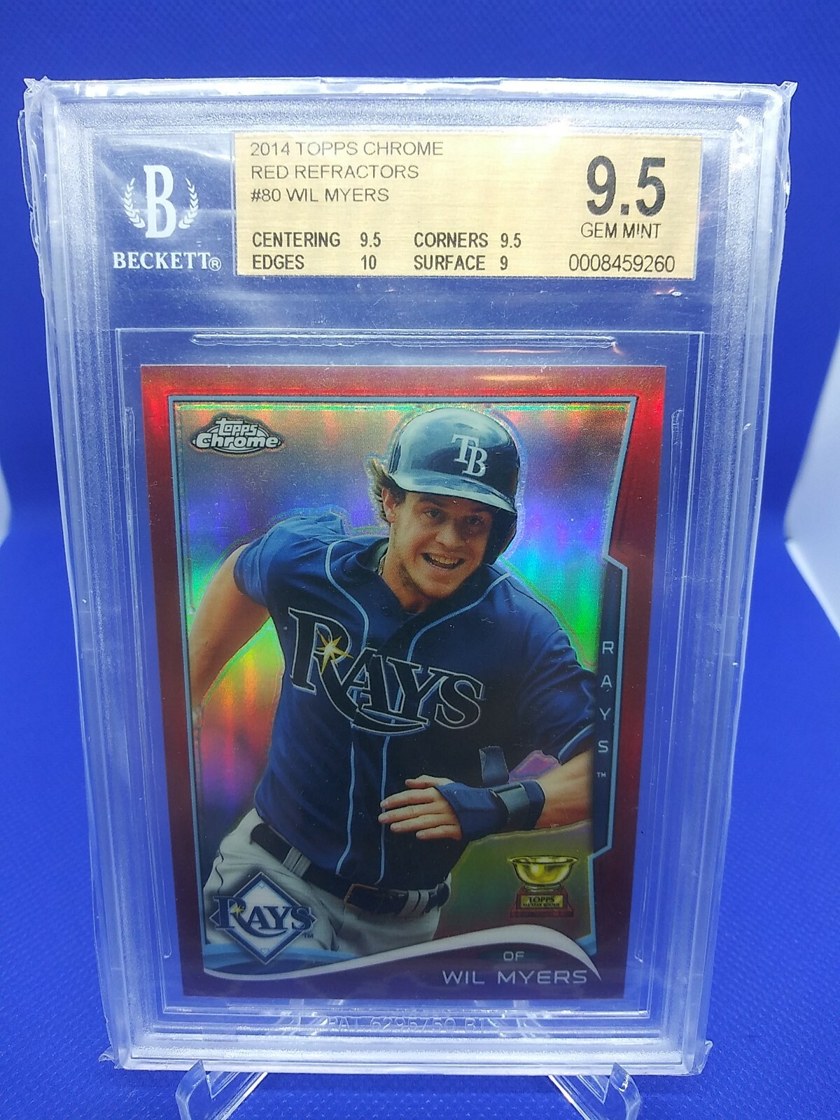 2014 Topps Chrome Red Refractors #80 Wil Myers 21/25 BGS 9.5 Pop 1 | eBay