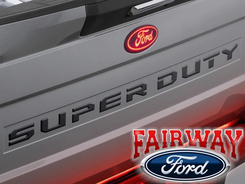 20 thru 22 Super Duty OEM Ford Black Platinum Stainless Tailgate ...