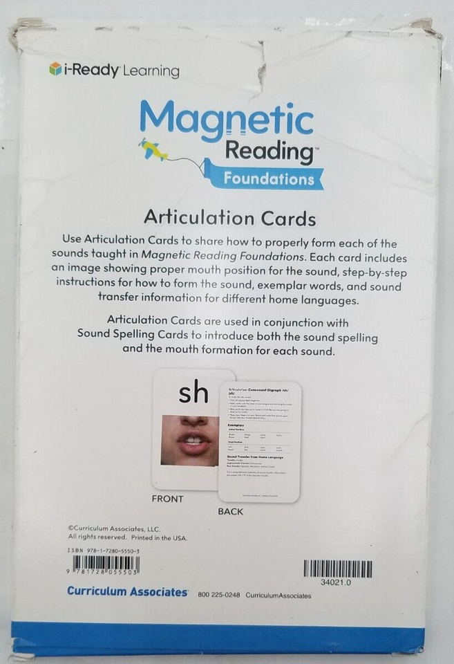 i-Ready Learning Magnetic Reading Foundations Articulation Cards 46 ...