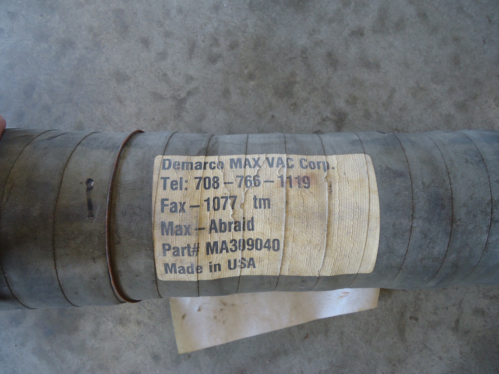 DEMARCO MAX VAC CORP MA309040 ABRAID HOSE 3" X 60" | eBay