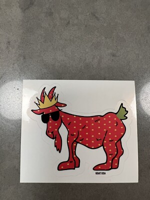 GOAT USA Strawberry Goat Sticker. Single Sticker. Brand New. | eBay