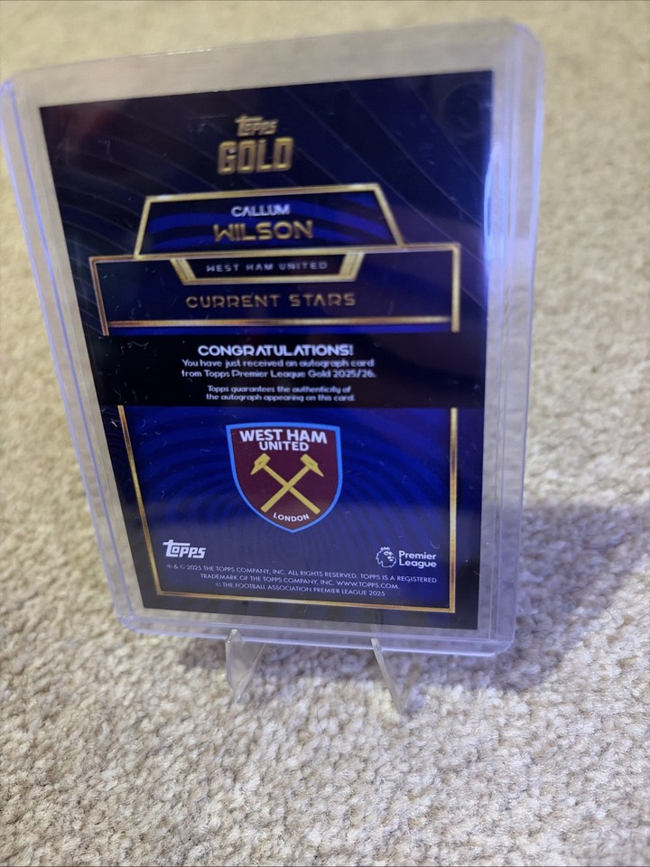 Callum Wilson Base Auto West Ham Topps Gold | eBay UK
