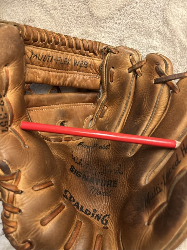 Vintage Spalding 42-357 Whitey Ford Baseball Glove, Signature Model LHC ...