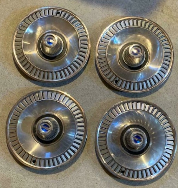 1964 Ford Galaxie 14" hubcaps set of 4 good driver quality hot rat rod ...