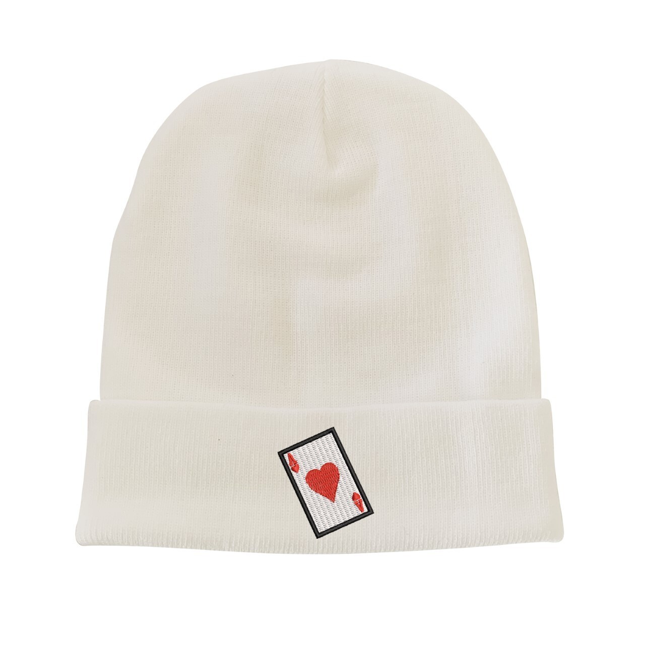 Heart Embroidered Beanie Winter Beanie poker hat poker game card casino ...