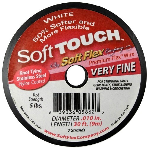 Soft Touch White Very Fine Wire .010 Length 30 ft, 7 Strands, 0.25mm ...
