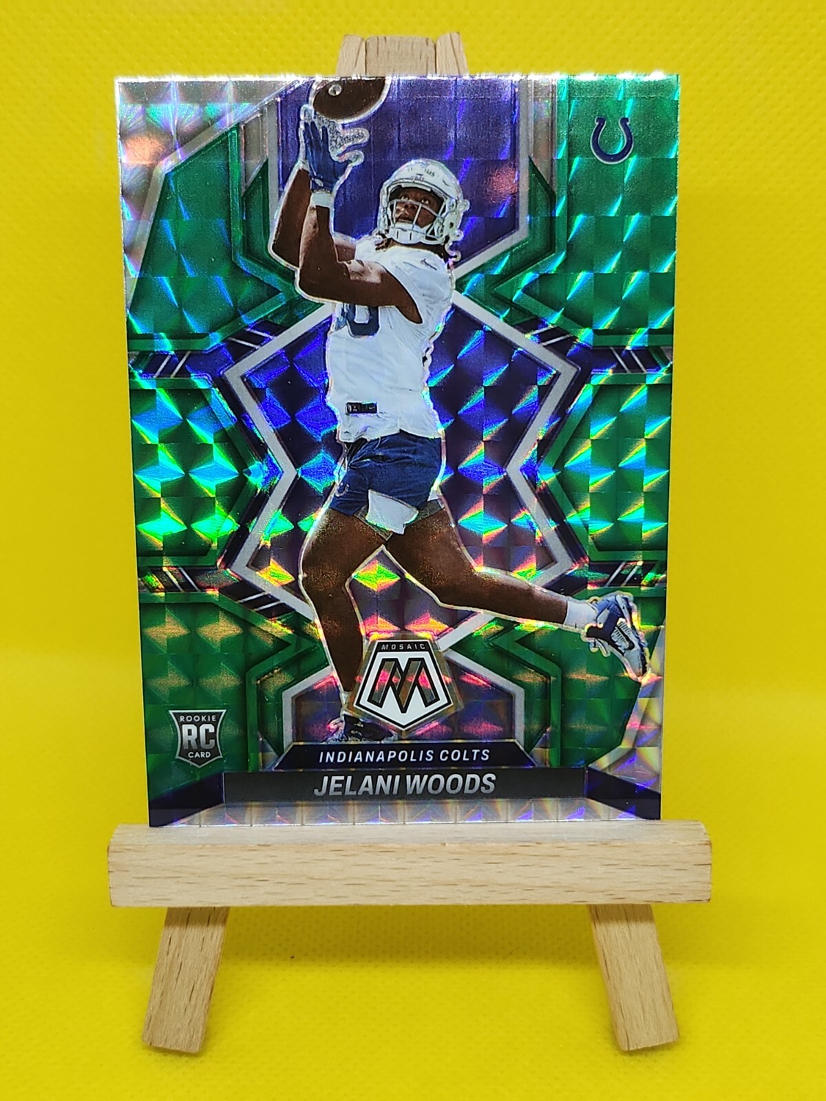 2022 Panini Green Mosaic Prizm RC Jelani Woods #358 Indianapolis Colts ...