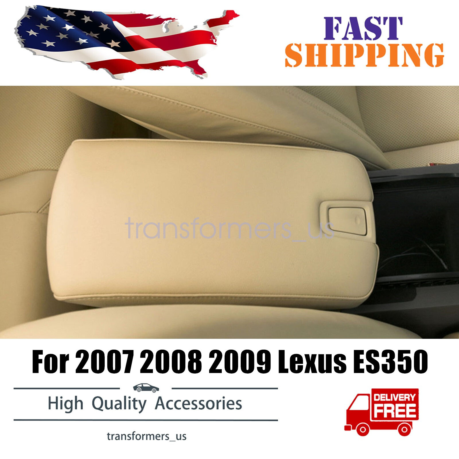2007 2008 2009 For Lexus ES 350 Leather Center Console Lid Armrest ...