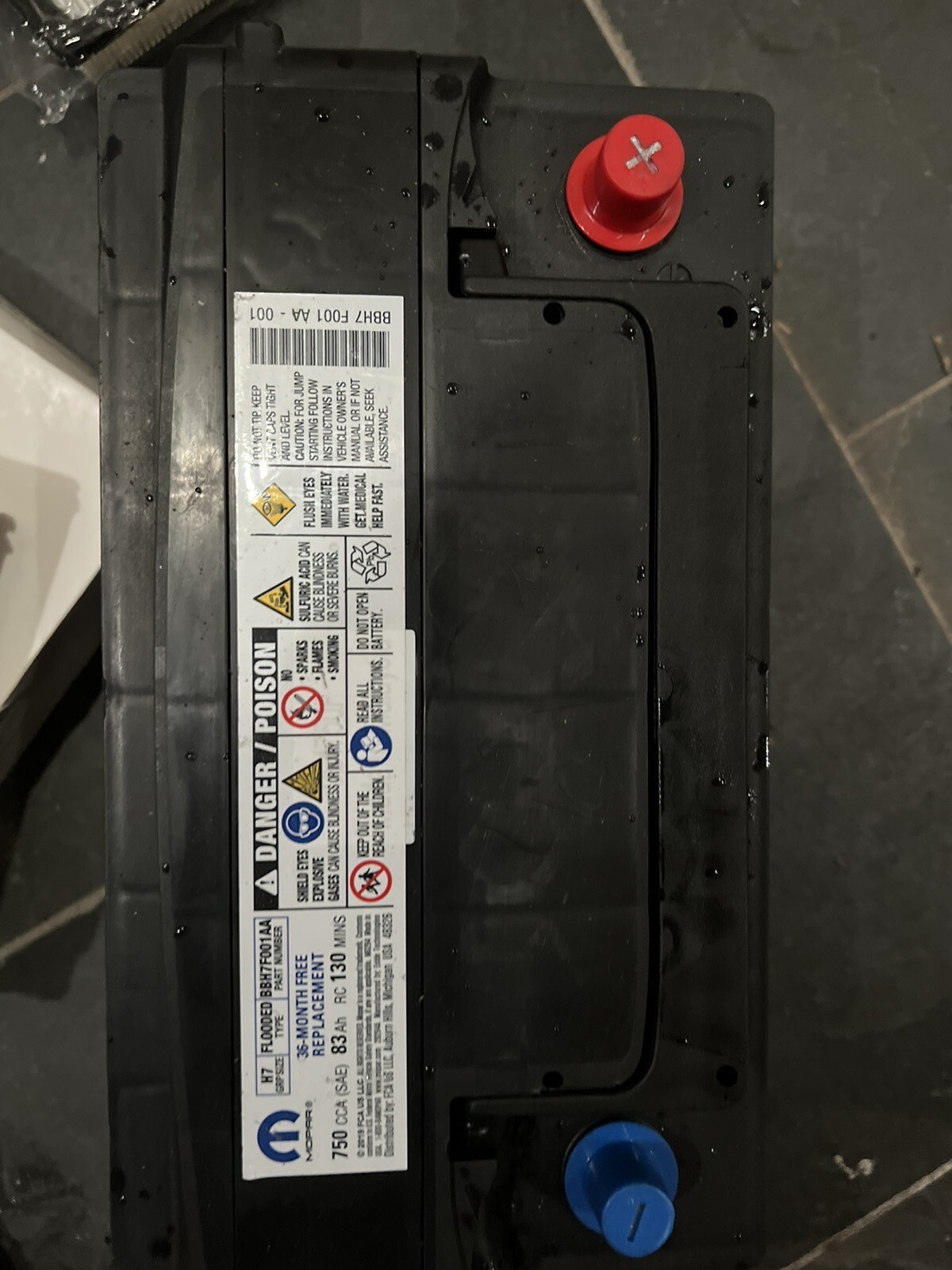 Vehicle Battery-Base, VIN: J Mopar BBH7F001AA for sale online | eBay
