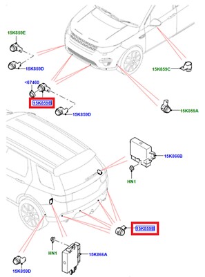 Land Rover Discovery Sport 2015 Parking Sensor LR059784, L550 | eBay UK