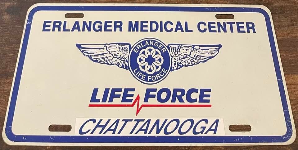 Erlanger Medical Center Life Force Booster License Plate Chattanooga ...
