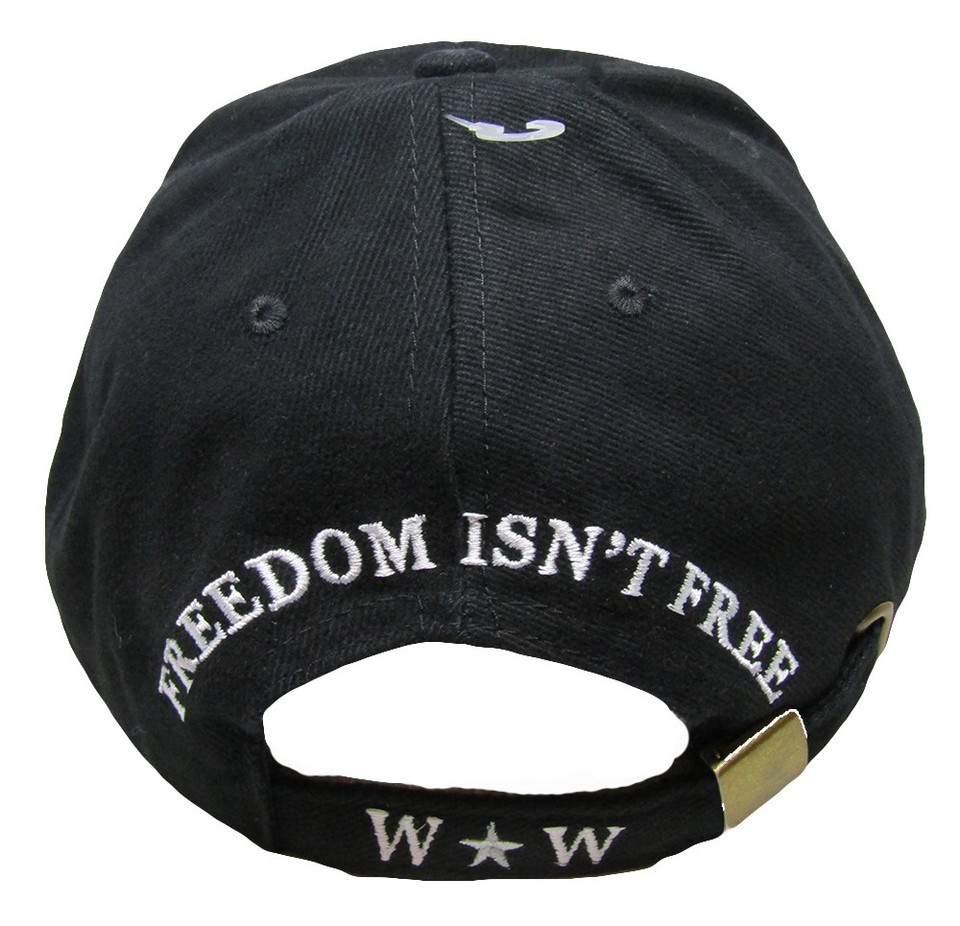 Wounded Warrior Heroism Honor Sacrifice Freedom Isn't Free Black Cap ...