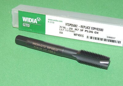 Greenfield 7/16-20 EM-SS Spiral Point Gun Tap HSS-E GH7 3FL NF Oxide ...