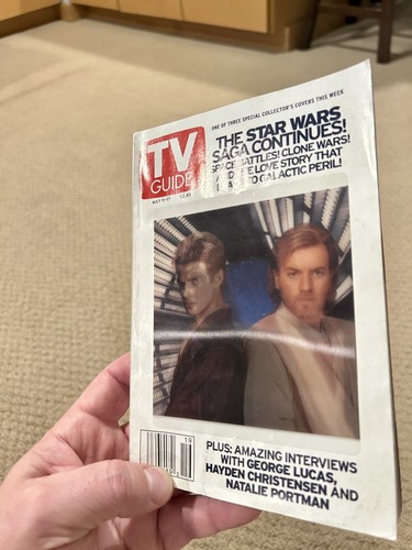 2002 TV GUIDE Magazine STAR WARS Set of 3 Lenticular 3-D Covers Anakin ...