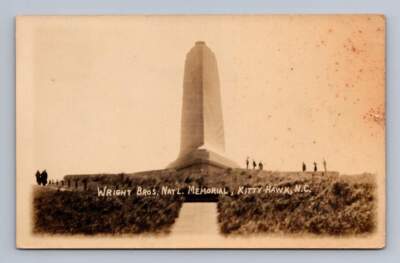 Wright Brothers Memorial RPPC Kitty Hawk North Carolina Photo "Tennis ...