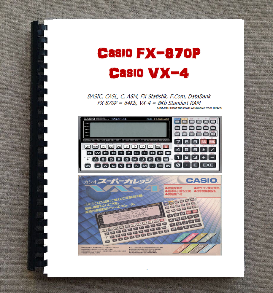 Casio Pocket Computer Calculator Fx-870P, VX-4 User Manual | eBay
