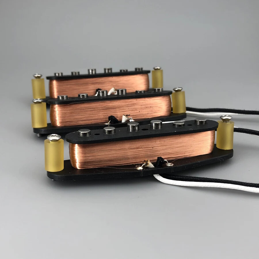 V60 SSS Single Coil Handwound Alnico 5 Guitar Pickups 42 Heavy Formvar ...