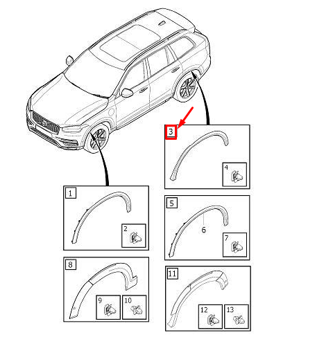 VOLVO XC90 II MK2 Garde-boue arri re droit Flare 39849975 NOUVEAU ...
