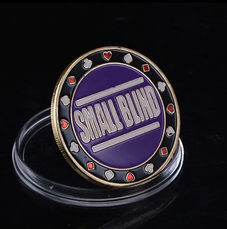 Small Blind Poker Card Guard Hand Protector Casino Token Lucky Coin | eBay