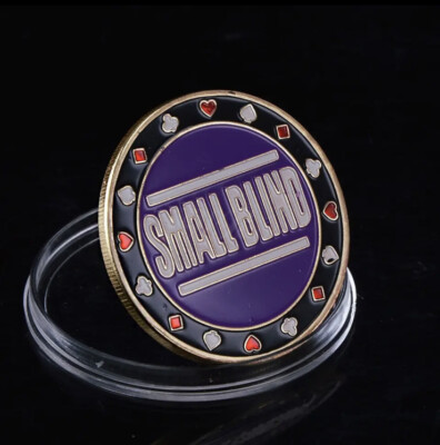 Small Blind Poker Card Guard Hand Protector Casino Token Lucky Coin | eBay