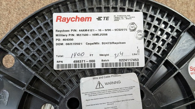 1400' Spool Raychem Spec 44 44AM4121-16-9/96-9CS2275 for sale online | eBay