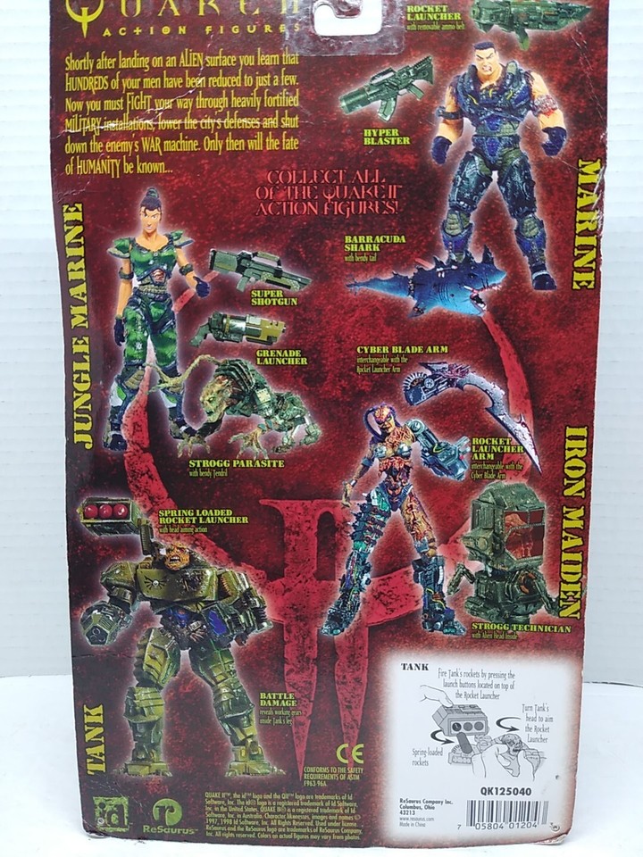ReSaurus QUAKE II 2 Series 1 Alien Strogg TANK Action Figure 1998 Heavy ...