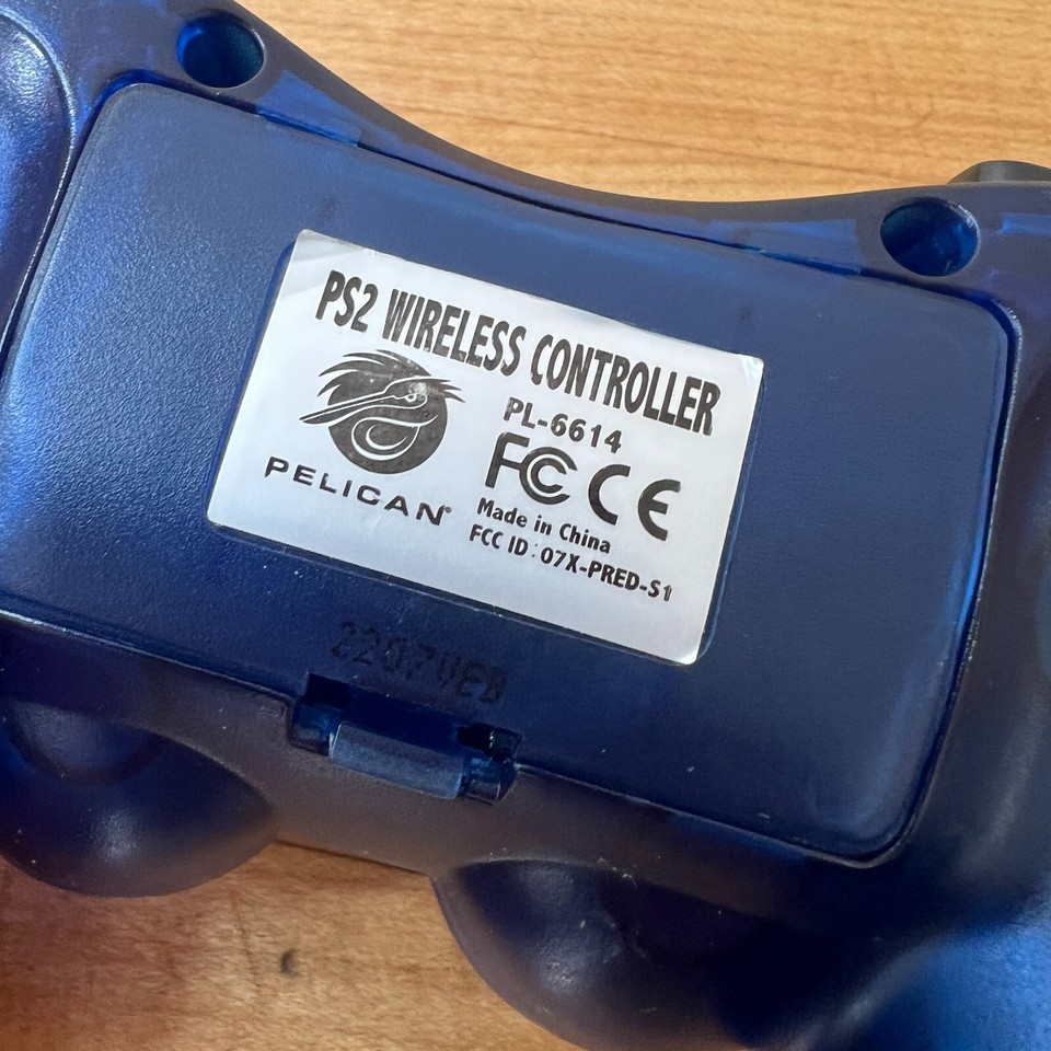 Pelican PS2 Wireless Controller PL-6614 Clear Blue - No Receiver | eBay