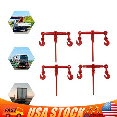 4 Ratchet Load Binders 3/8" 1/2" Boomer Chain Equipment w/ G70 Hooks ...