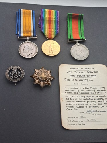 Coldstream Guards War and Victory Medals +Silver War Badge +WW2 Service ...