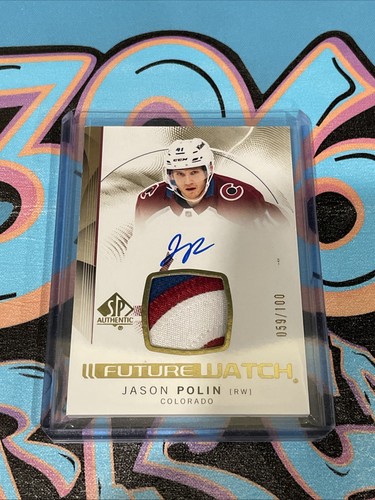 Jason Polin 059/100 Future Watch Auto Patch 2024-25 UD SP Authentic ...